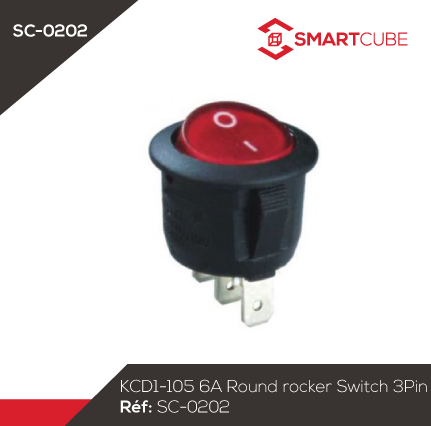 KCD1-105-6A-250v-Round-rocker-Switch-3Pin – SMART CUBE