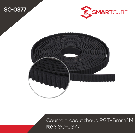 Courroie caoutchouc 2GT-6mm 1M – SMART CUBE