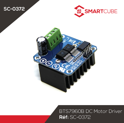 BTS7960B DC Motor Driver 43A H-bridge drive PWM pour arduino – SMART CUBE